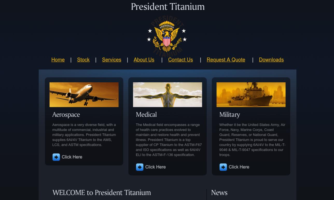 President Titanium | Titanium Suppliers