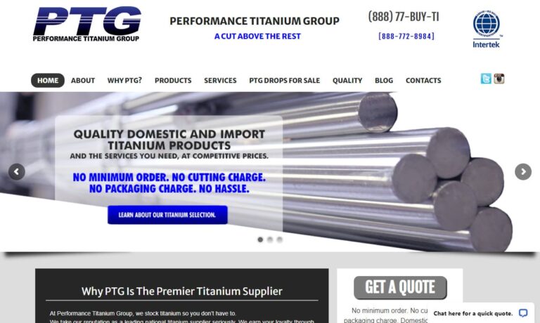 Performance Titanium Group | Titanium